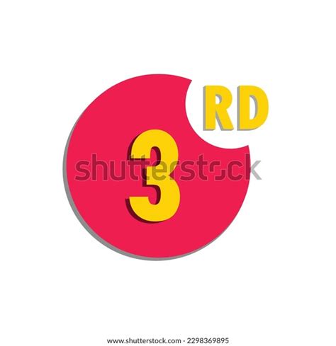 3rd Third Ordinal Number Circle Counting Stock Vector Royalty Free 2298369895 Shutterstock