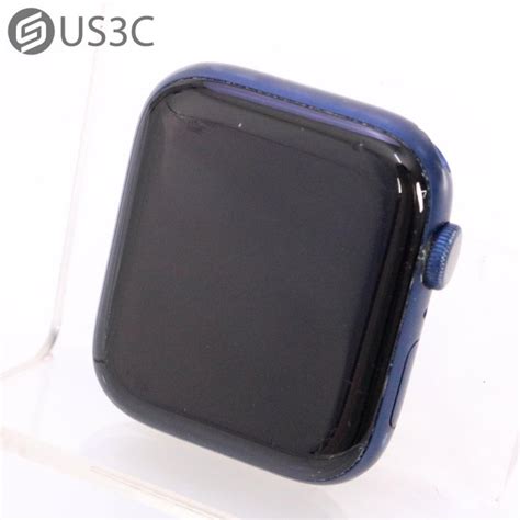 【us3c 高雄店】【一元起標】台灣公司貨 Apple Watch 6 44mm Gps版 藍色鋁合金錶殼 智能穿戴 智慧型手錶 蘋果手錶