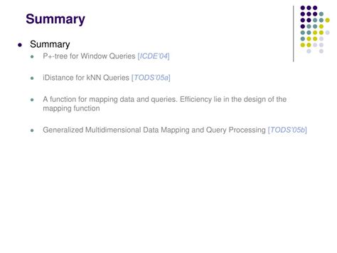 Ppt Indexing Multidimensional Data A Mapping Based Approach