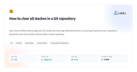 How To Clear All Stashes In A Git Repository Labex