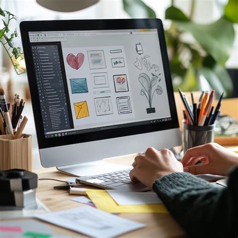 a person using prototyping tools to create clickable mockups for a web
