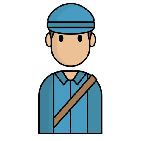 Postman Generic Thin Outline Color Icon