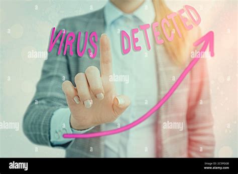 Word Writing Text Virus Detected Business Photo Showcasing A Computer Program Used To Prevent