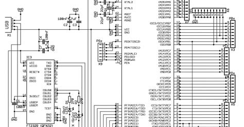 Electronic Circuit Atmega64 Test Board