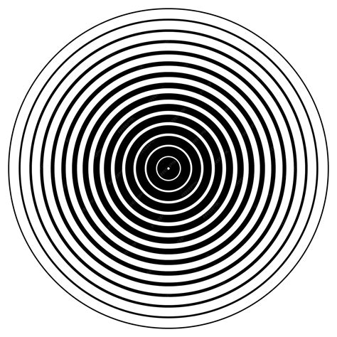 Premium Vector Concentric Circle Element Black And White Ring Abstract Sound Waves Stock