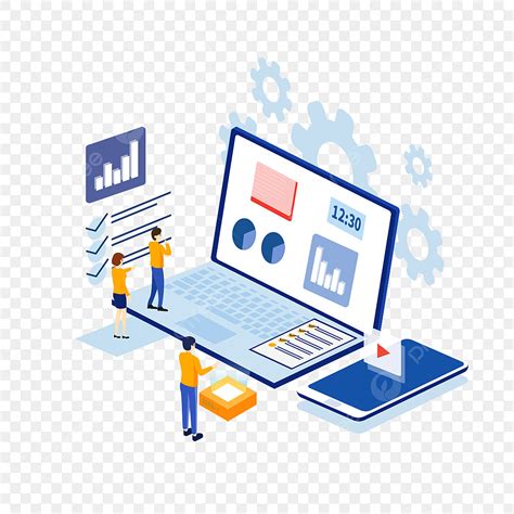 만화 손으로 그린 컴퓨터 작업 바쁜 그림 일러스트 직업 기어 플레이 Png 일러스트 및 Psd 이미지 무료 다운로드 Pngtree