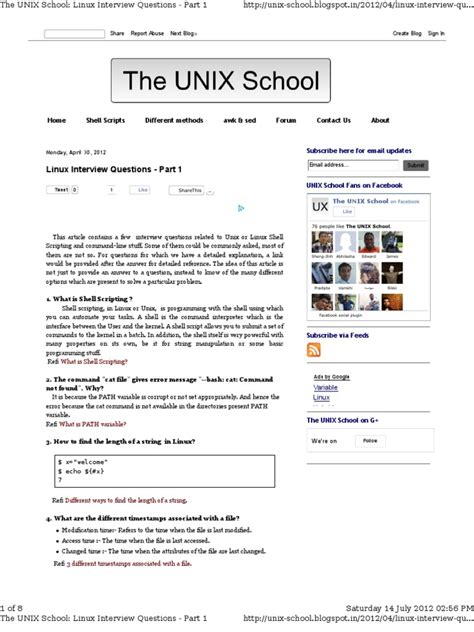 Linux Interview Questions Part 1 Home Shell Scripts Different