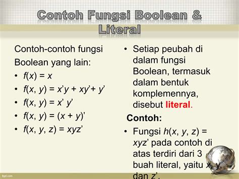 Aljabar Boolean Dan Fungsi Boolean Pptx