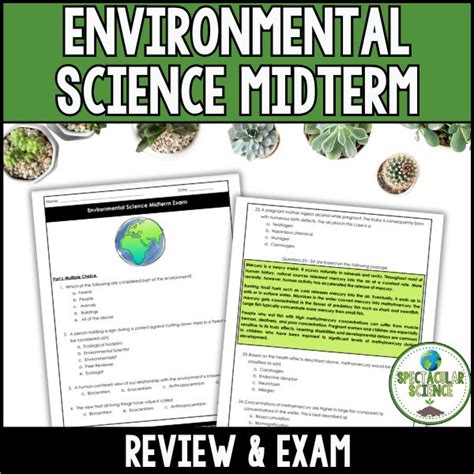 Environmental Science Midterm Review And Exam Spectacular Science