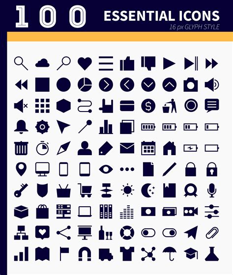 Essential Webapp Icons 544616 Vector Art At Vecteezy