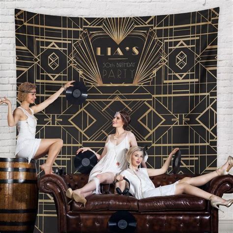 1920s Art Deco Party Backdrop New Years Eve 2020 Party Etsy Gatsby