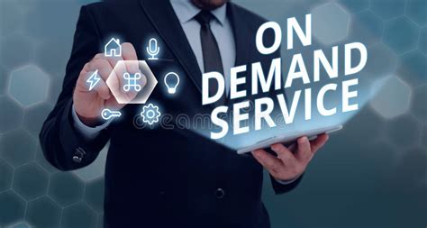 Sign Displaying On Demand Service Internet Concept Allows Consumers To Customize Computing