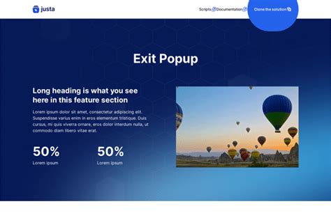 Scripts By Justa Exit Popup Webflow