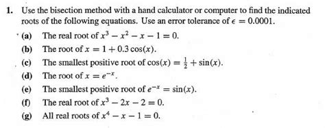 Solved Using The Secant Method Find The Roots Of The