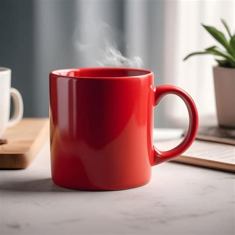 Premium Photo Red Coffee Mug Mockup