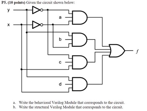 Solved P5 10 Points Given The Circuit Shown Below A Chegg