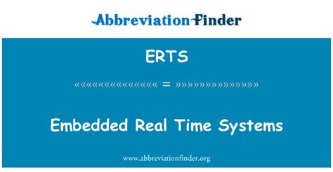 Erts Significa Sistemas De Tiempo Real Embebido Embedded Real Time Systems