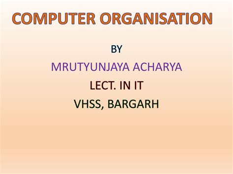 SOLUTION Computer Organisation Class 11 Computer Science And IT Studypool