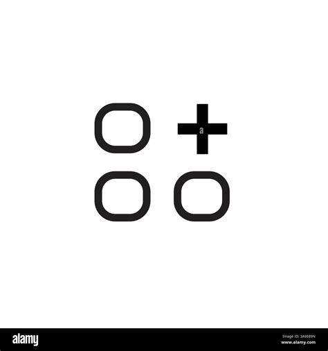 Layout Grid Add Icon Flat Style Design Isolated On White Background