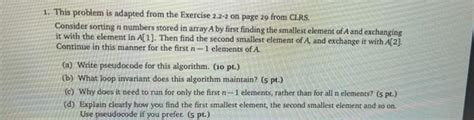 solved 1 this problem is adapted from the exercise 2 2 2 on