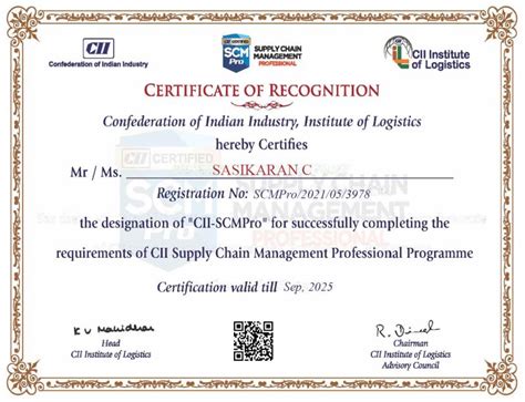 Sasikaran C Cii Scmpro On Linkedin Certification Supplychain Ciiscmpro Scmpro Careers 19
