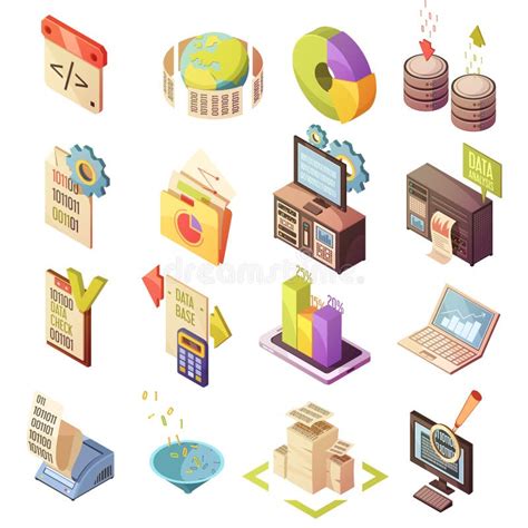 Isometric Elements Map Creator Stock Vector Illustration Of Mapping