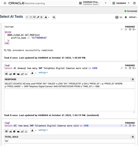 oracle autonomous database select ai