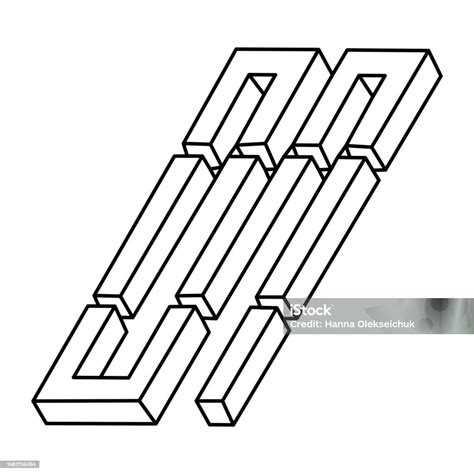 Unreal Geometric Figures Impossible Shapes Web Design Element Optical Illusion Object Escher