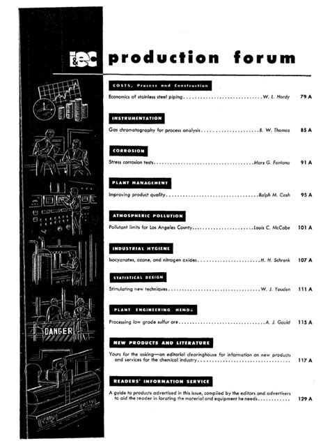 Production Forum Introduction Industrial And Engineering Chemistry Vol 47 Issue 6 1955 Pdf