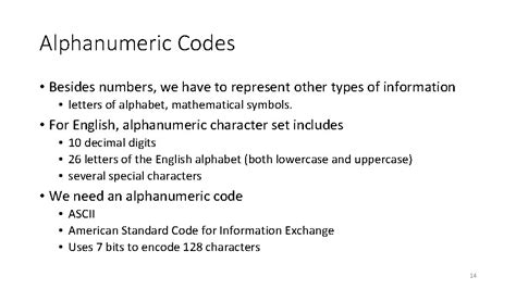 Computer Codes The Representation Of All Numeric Data