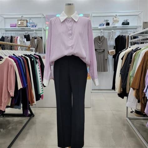 미센스 카라배색스트라이프블라우스 Mb32blm102z 에누리 가격비교