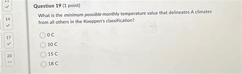Solved Question 19 1 ﻿pointwhat Is The Minimum Possible