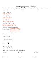 Graphing Polynomial Functions Degree Leading Coefficient And Course Hero