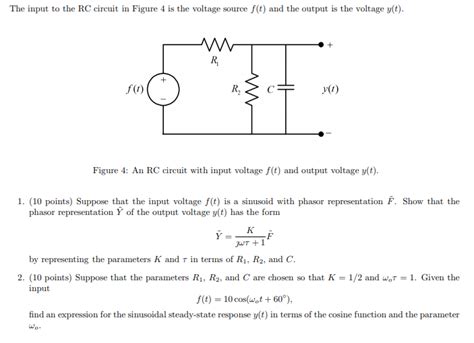 Solved The Input To The RC Circuit In Figure Is The Chegg Com