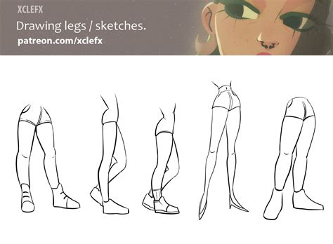 Drawing Legs By Xclefx Drawing Legs Sketches Drawing Poses