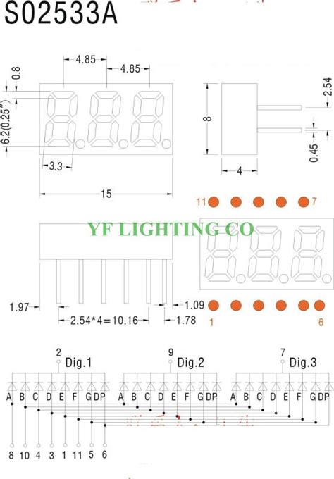 Red 7 Segment Display 3 Bit Digital Tube 025 Inch Vicedeal