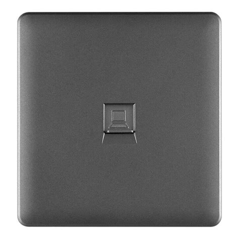 Zoerax Ethernet Faceplate Single 1 Port Double 2 Way Rj45 Socket Wall Plate For Ethernet Cable