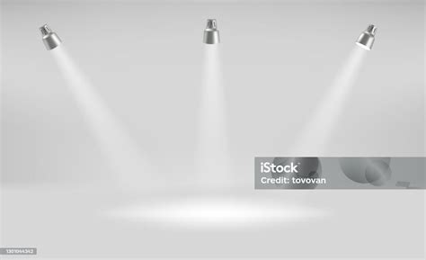 프로젝터와 사실적인 밝은 단계 프레젠테이션 벡터 템플릿 0명에 대한 스톡 벡터 아트 및 기타 이미지 0명 3차원 형태 공연 Istock