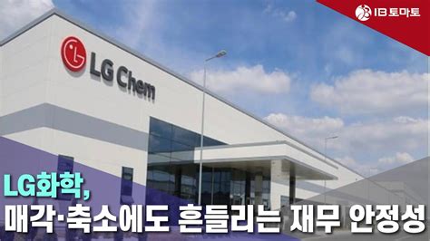 Lg화학 매각·축소에도 흔들리는 재무 안정성 Youtube