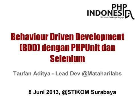 Bdd Dengan Php Dan Selenium