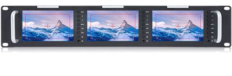 Triple 5 2ru 800×480 Broadcast Lcd Rack Mount Monitor With 3g Sdi Hdmi Av Input And Output