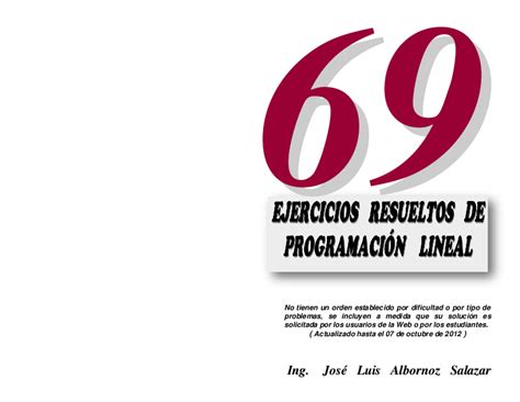 Pdf Ejercicios Resueltos ProgramaciÓn Lineal