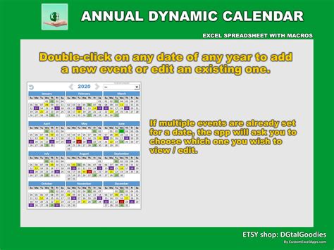 Annual Dynamic Planner In Excel Very Powerful And User Friendly With Colors And Categories