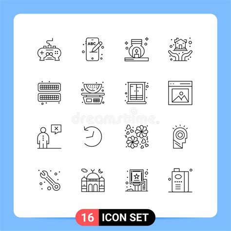 16 Thematic Vector Outlines And Editable Symbols Of Cube Protection Hands Burner House Hand