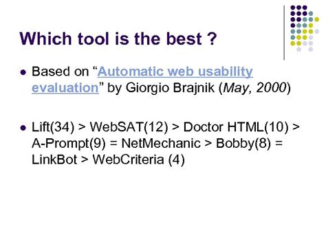 Automated Usability Evaluation Overview Of Aue Its