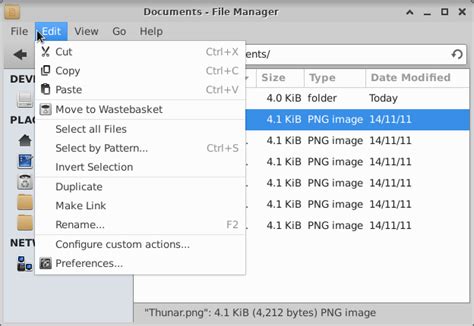 Xfce Thunar 4 16 Working With Files And Folders Xfce Docs