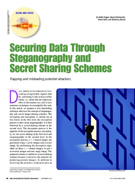 Pdf Securing Data Through Steganography And Secret Sharing Schemes