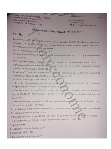 exam 2019 2020 pdf pdf