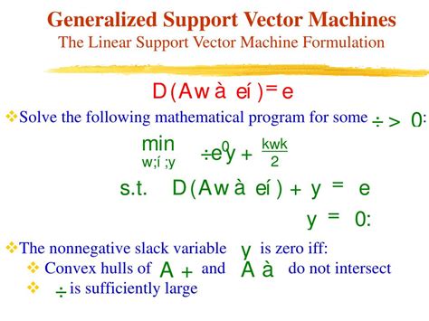 Ppt Mathematical Programming In Support Vector Machines Powerpoint