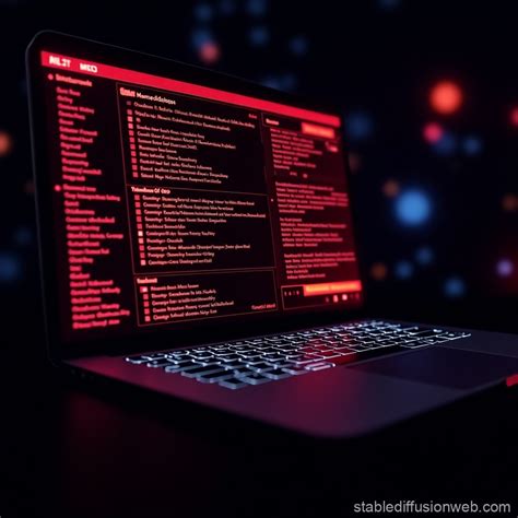 Cyberpunk Database Interface Stable Diffusion Online
